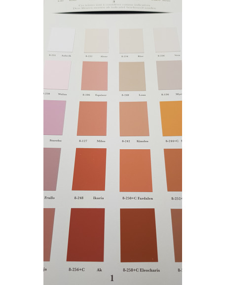 Kleurenkaart voor kalkverf en kalkpleister Archikal 900 - 100 kleuren ...